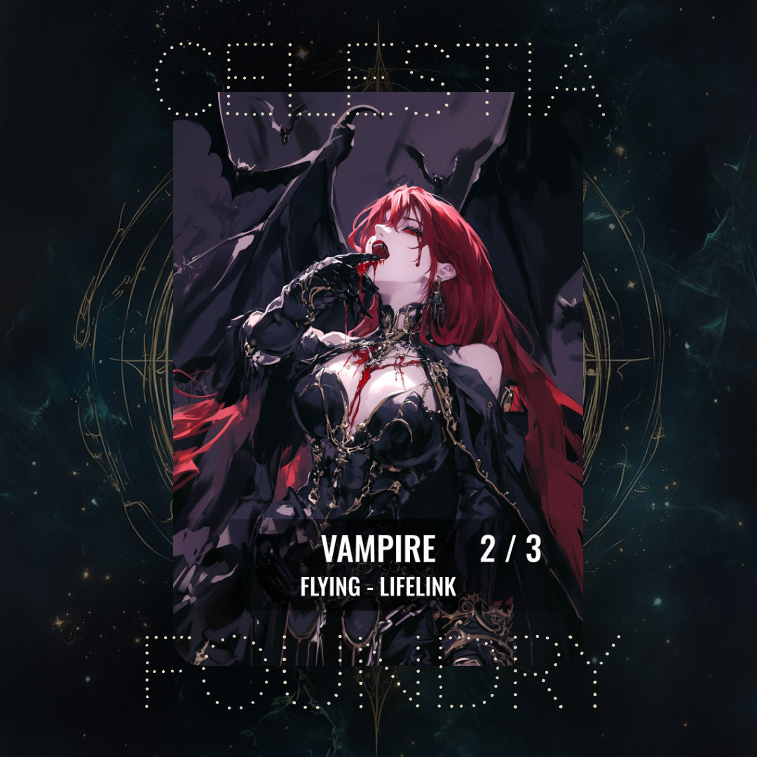 Vampire Token - [Black] [2/3 Flying Lifelink] Ver 01