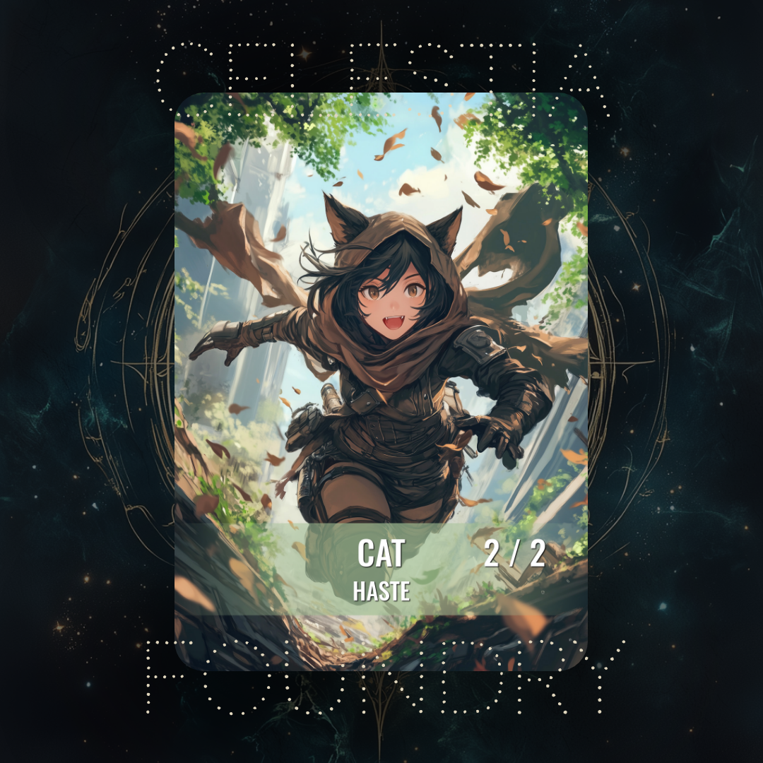 Cat Token - [Green] [2/2 Haste] Ver 01