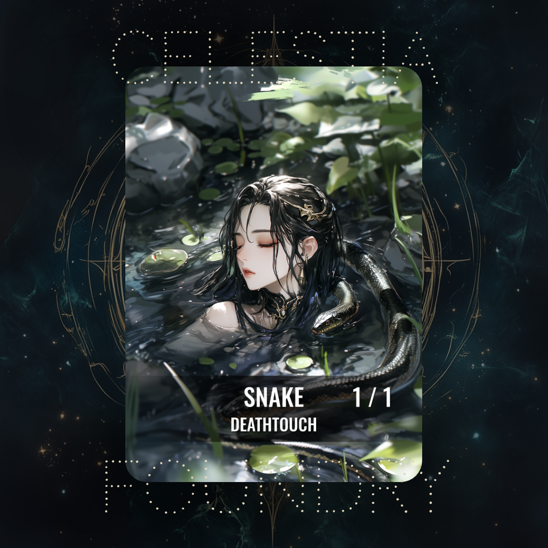 Snake Token - [Black] [1/1 Deathtouch] Ver 02