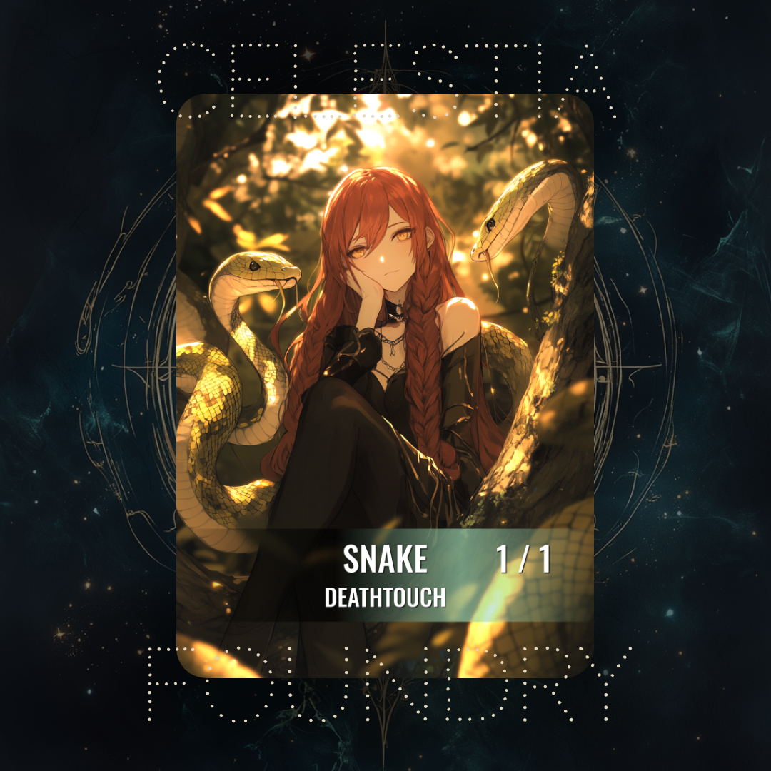 Snake Token - [Black/Green] [1/1 Deathtouch] Ver 02