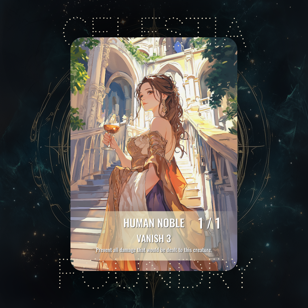 Human Noble Token - [White] [1/1 Vanish 3] Ver 01