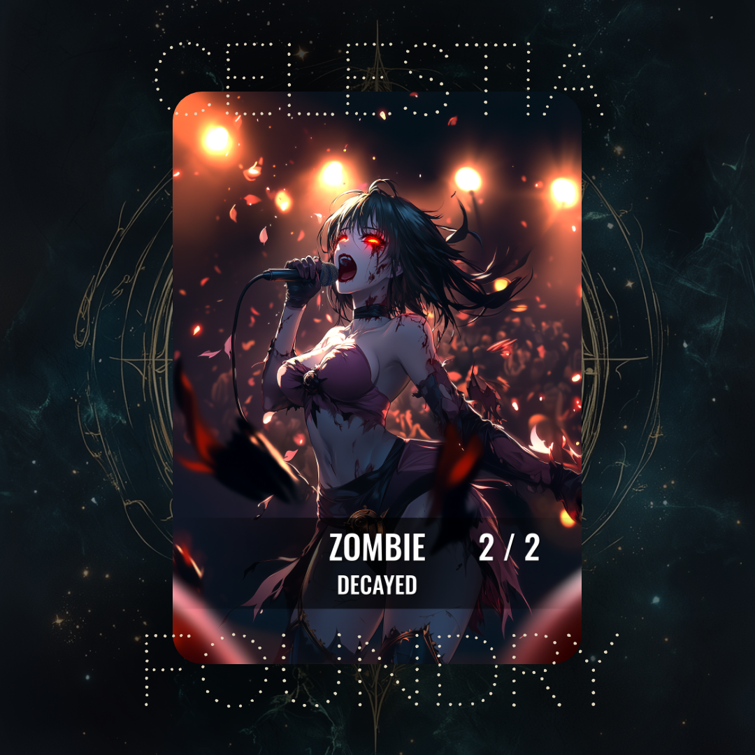 Zombie Token - [Black] [2/2 Decayed] Ver 01