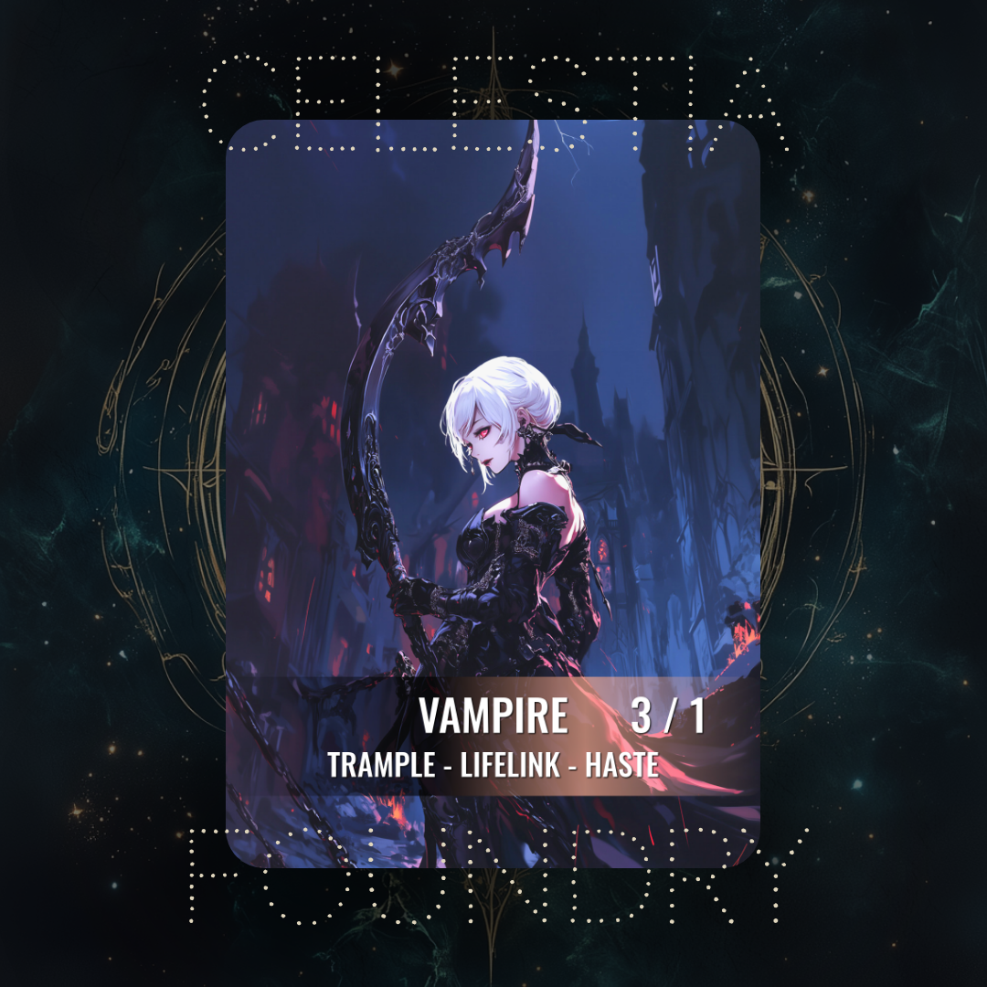 Vampire Token - [Black/Red] [3/1 Trample Lifelink Haste] Ver 01
