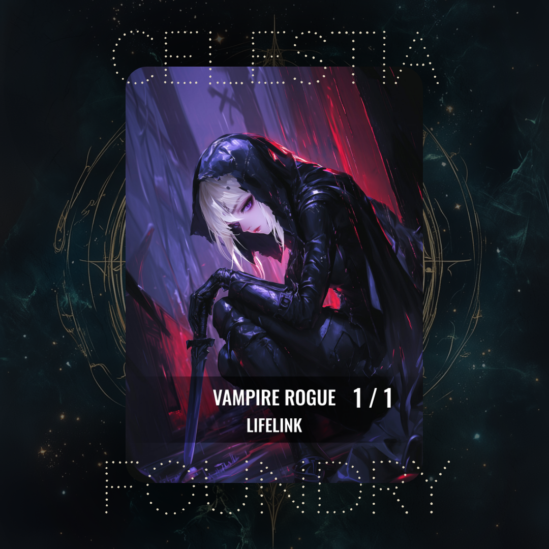Vampire Rogue Token - [Black] [1/1 Lifelink] Ver 01