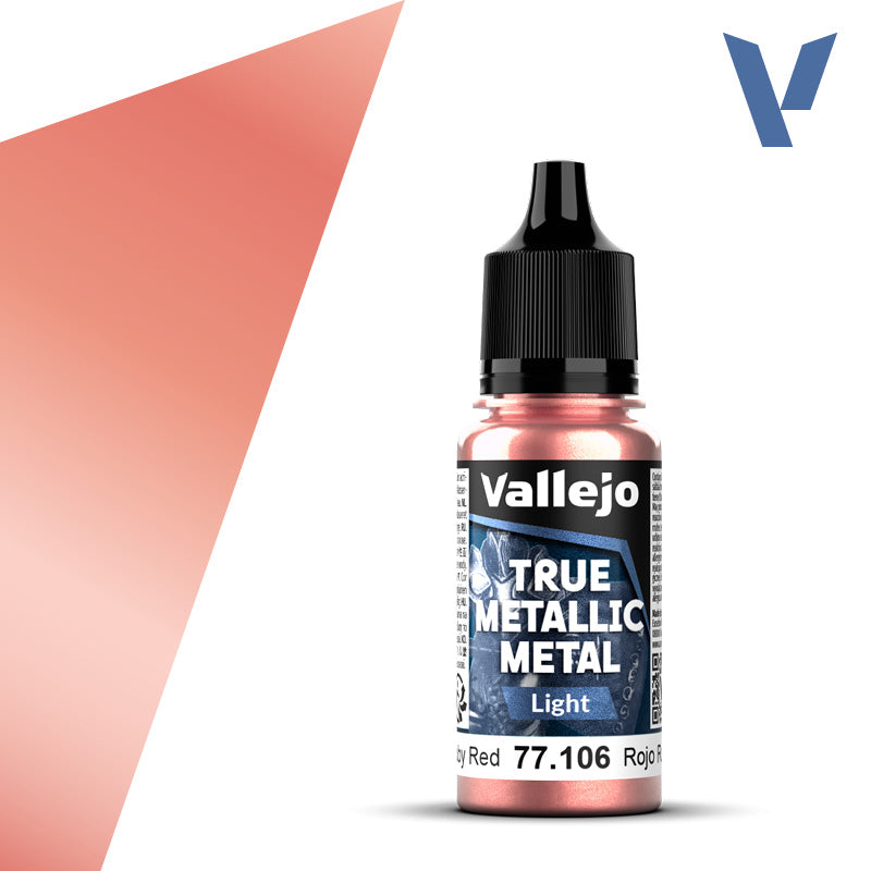 Vallejo True Metal Metallic: Light 77.106 Ruby Red