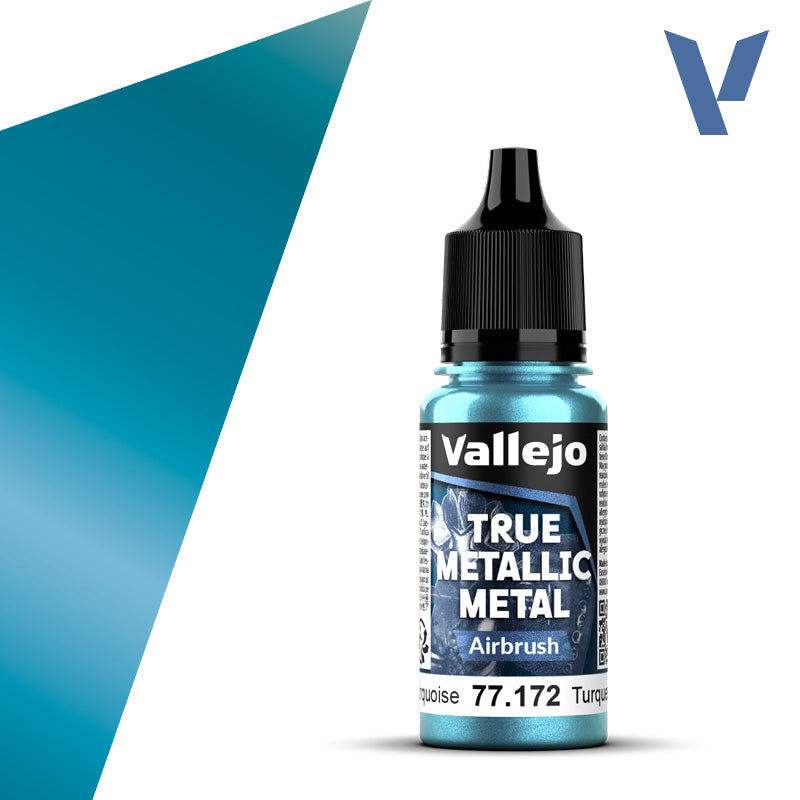 Vallejo True Metal Metallic: Airbrush 77.172 Hydra Turquoise